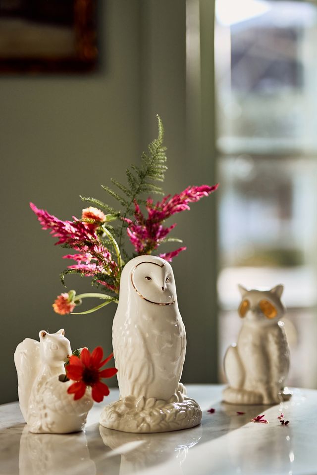 Winter White Creature Ceramic Bud Vase | Anthropologie UK