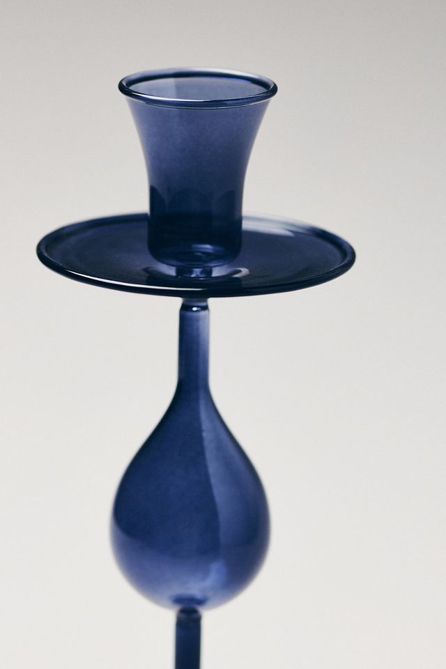 Rylee Borosilicate Glass Candlestick | AnthroLiving