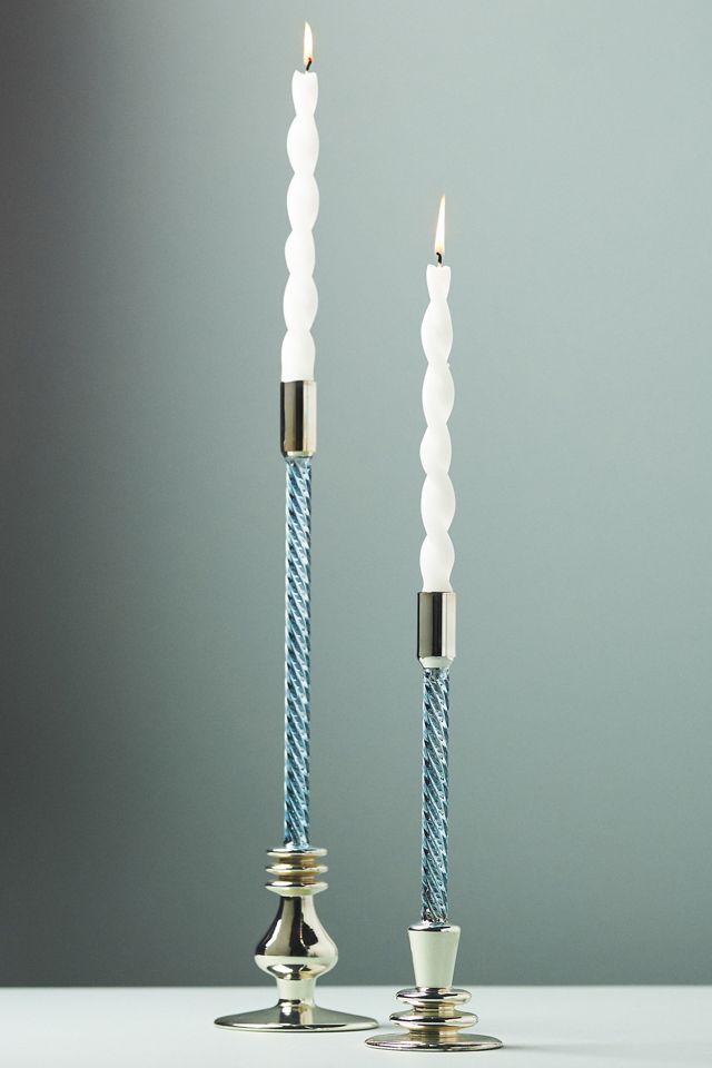 Harper Glass Candlestick Holder | AnthroLiving