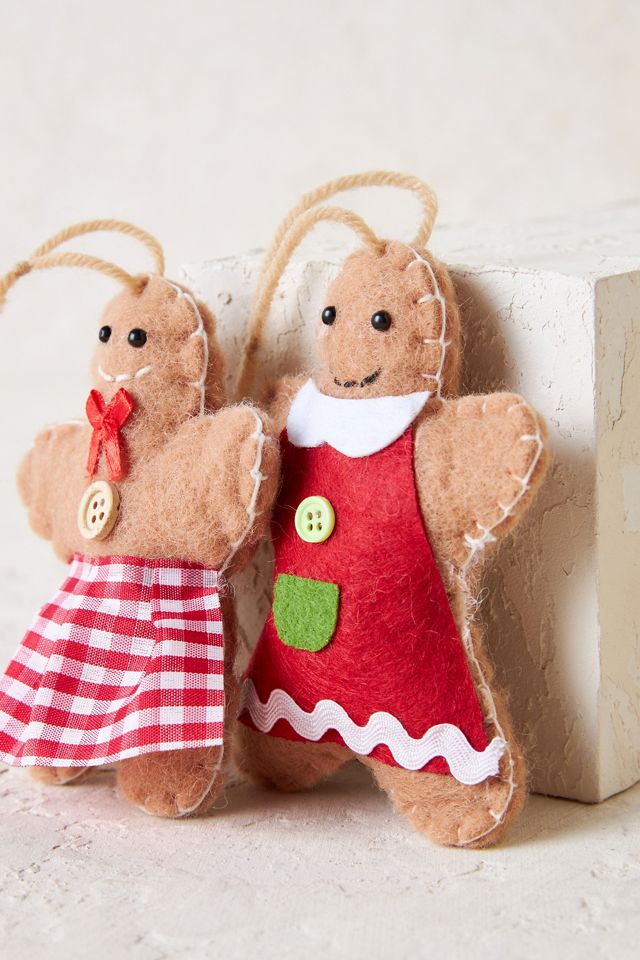 Set of 4 Gingerbread Men Tree Decorations | Anthropologie UK