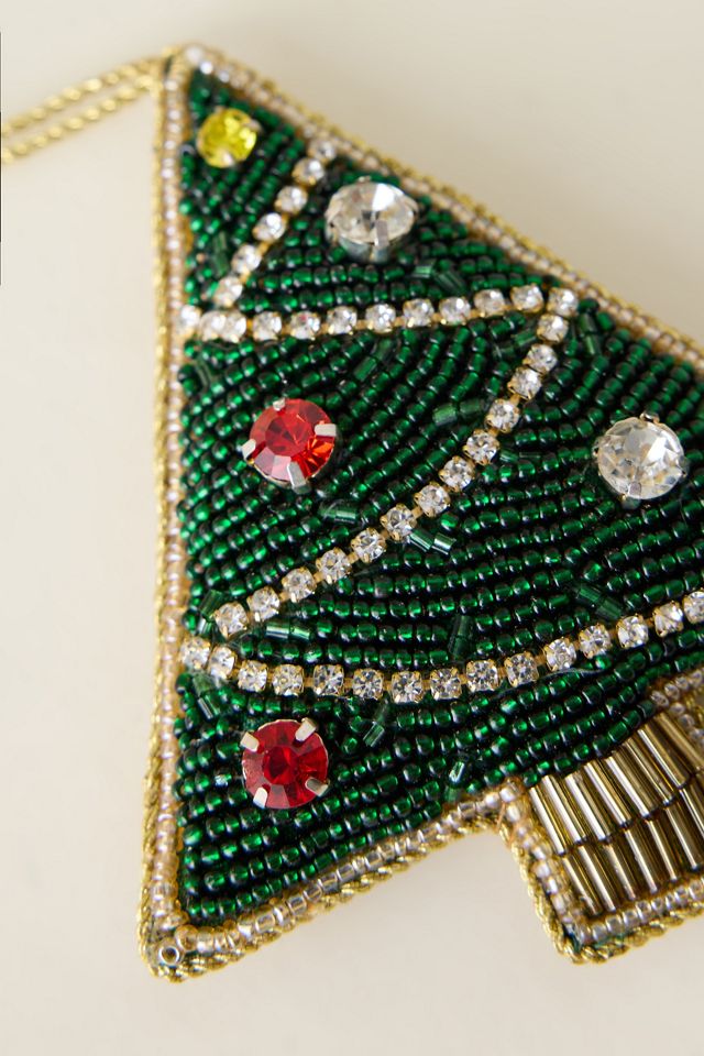 Anna + Nina Beaded Festive Tree Ornament | Anthropologie UK