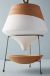 Dipped Clay Pot + Stand | Anthropologie