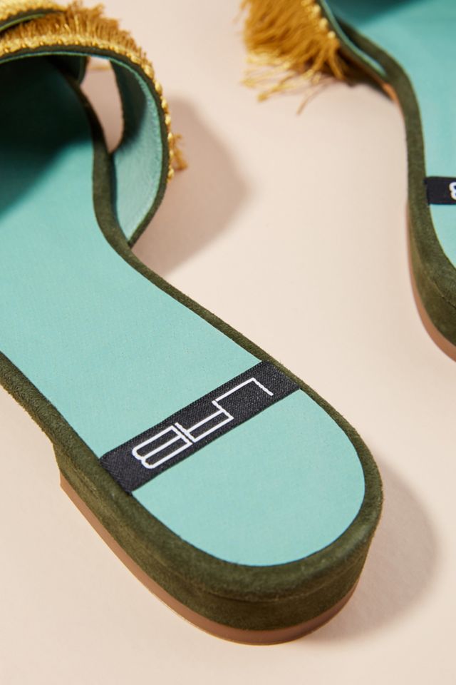 LAB Fringed Slide Sandals | Anthropologie