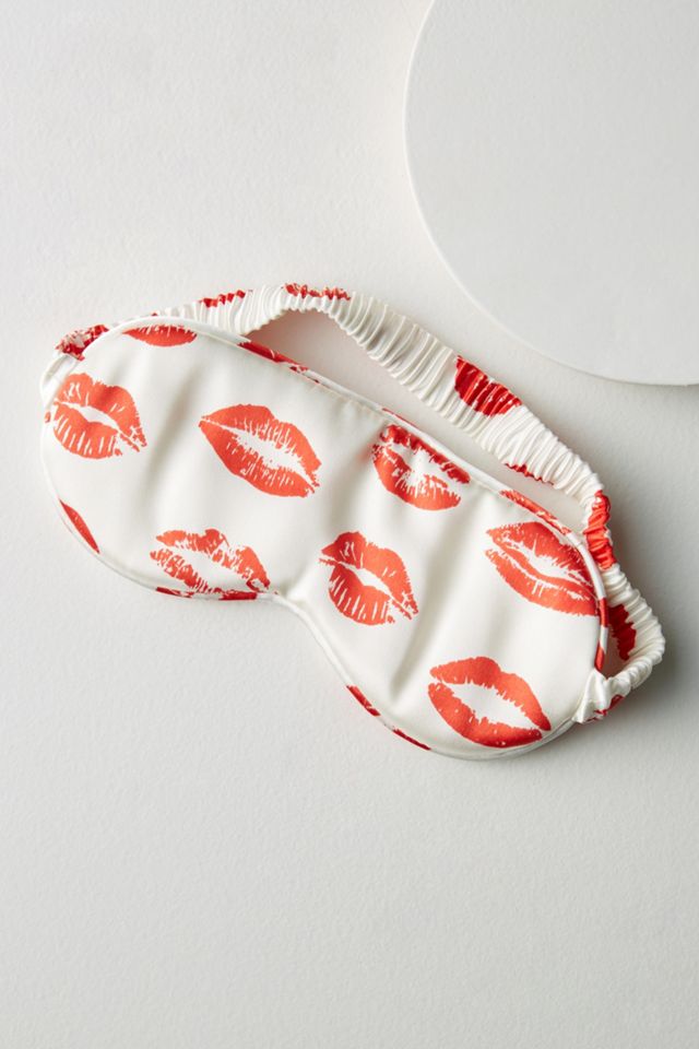 Slip Red Kisses Pure Silk Sleep Mask | Anthropologie