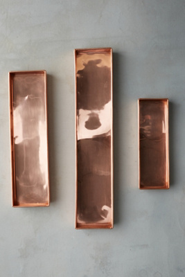 Habit & Form Solid Copper Rectangle Tray | Terrain