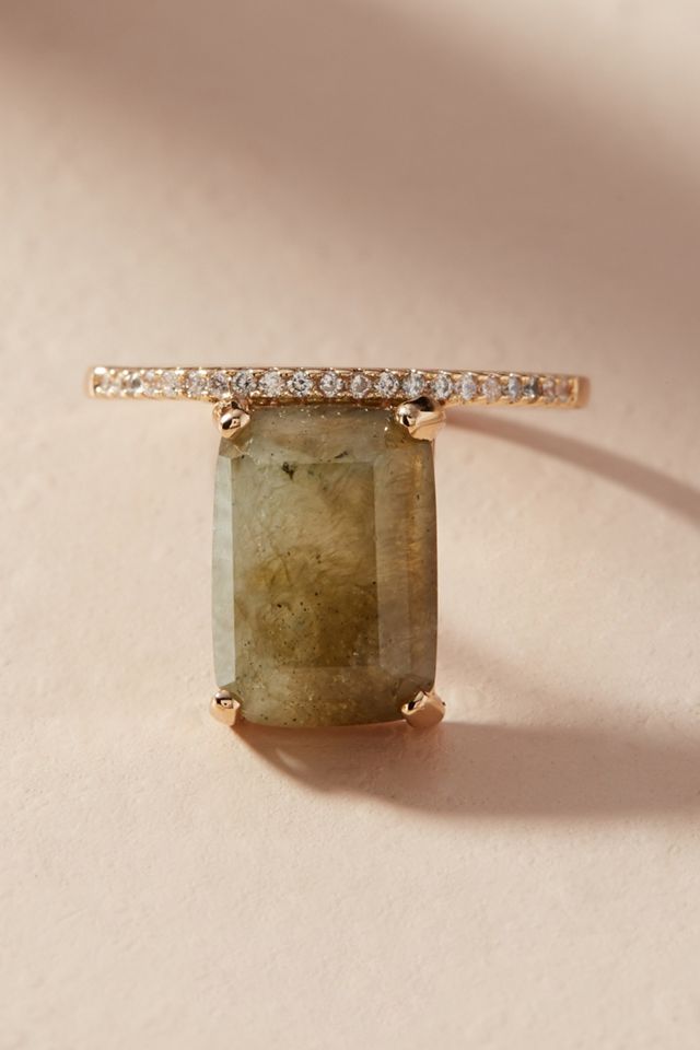 Gemstone Rectangle Ring | Anthropologie