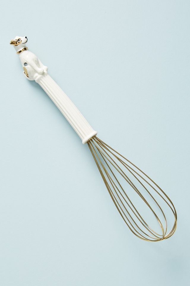 Gilded Stoneware Whisk | AnthroLiving