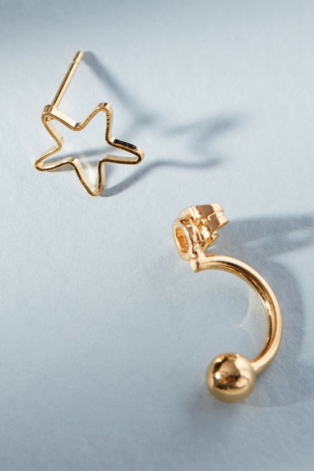 Star Charm Front-Back Earrings | Anthropologie