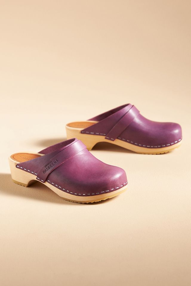Swedish Hasbeens Leather Clogs | Anthropologie