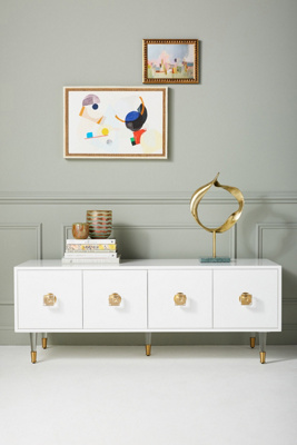 Lacquered Regency Media Console | Anthropologie