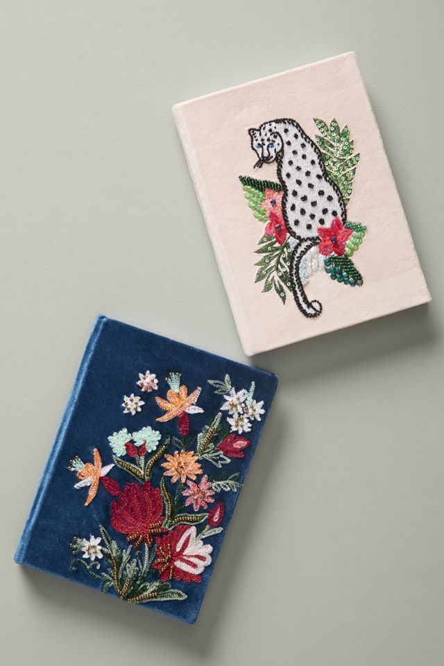 Embroidered Velvet Journal | AnthroLiving