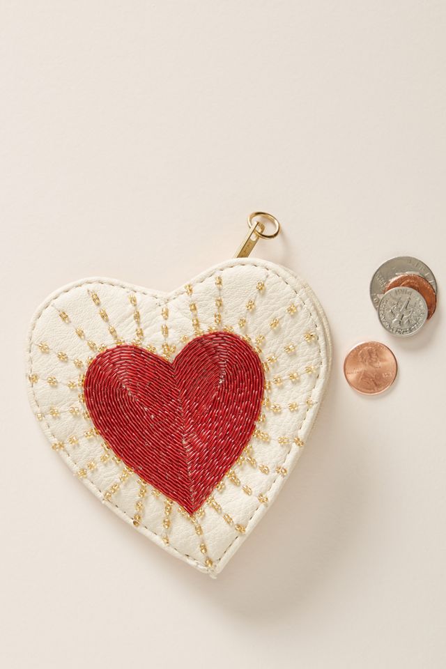 Embellished Heart Pouch | AnthroLiving