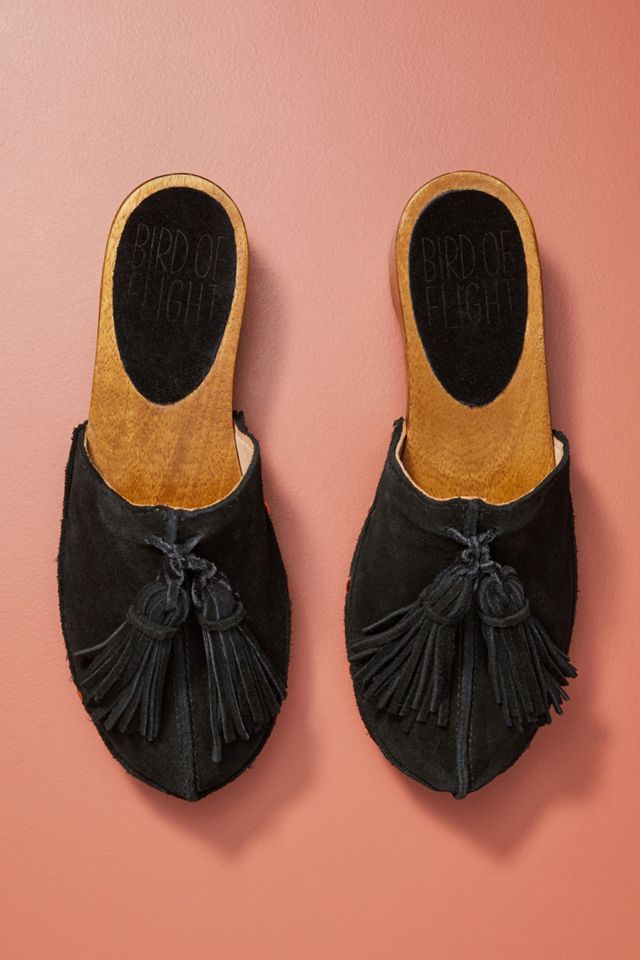 Bird of Flight Tasseled Clogs | Anthropologie