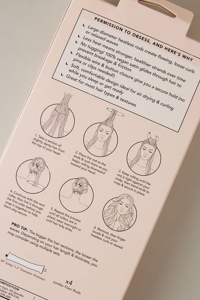 Kitsch Satin Jumbo Flexi Rods, Set of 4 | Anthropologie UK