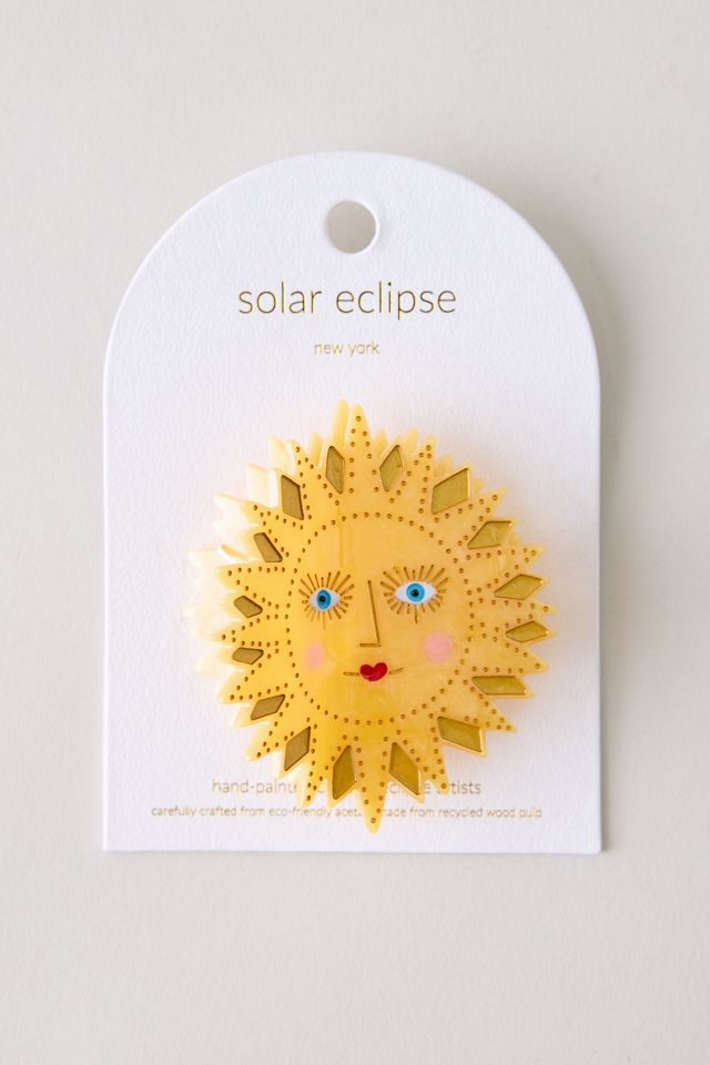 Solar Eclipse Handpainted Celestial Sun Claw Hair Clip | Anthropologie UK