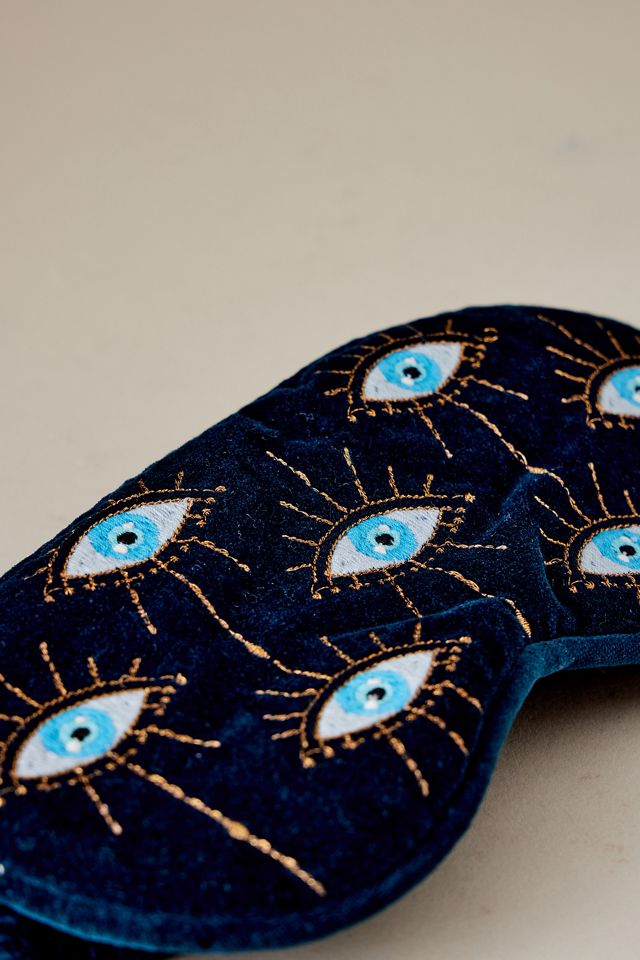 Elizabeth Scarlett for Anthropologie Embroidered Velvet Sleep Eye Mask ...