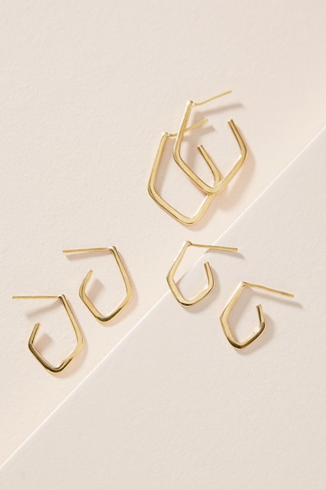 Geometric Hoop Earring Set | Anthropologie