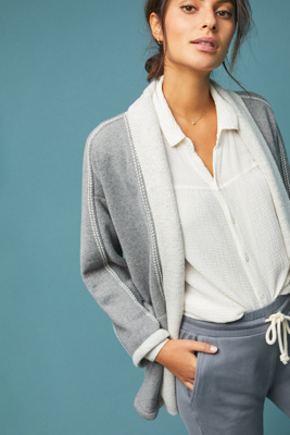 Stitched Terry Cardigan | Anthropologie