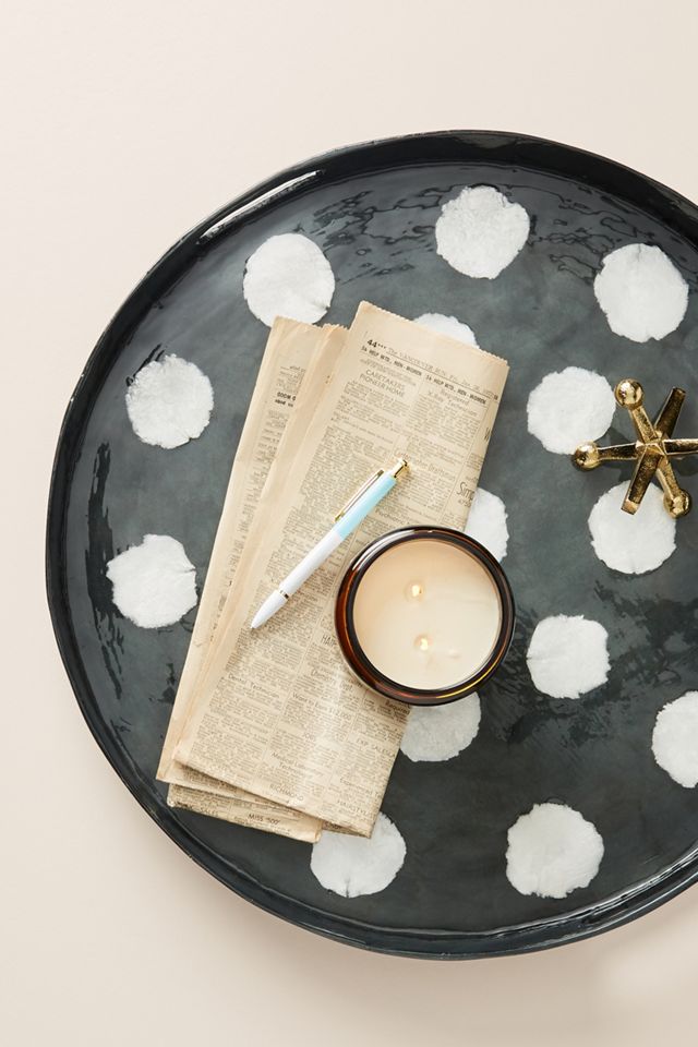 Dotted Capiz Decorative Tray | Anthropologie