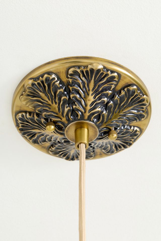 The Eloise Scallop Milk Glass Petite Pendant Ceiling Light | Anthropologie
