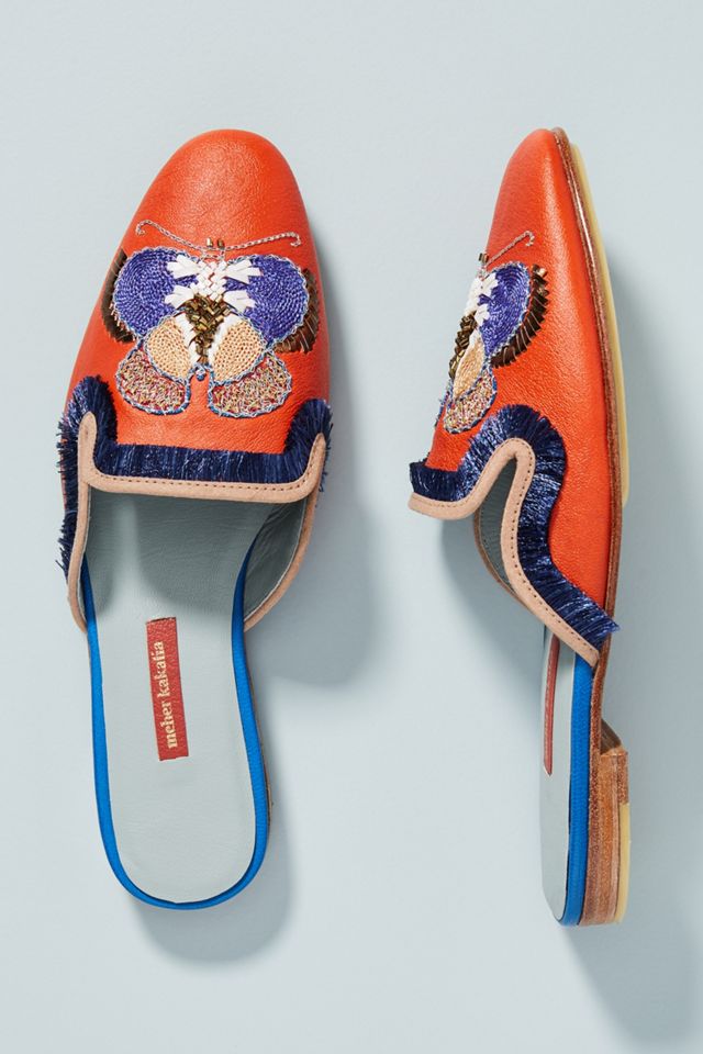 Meher Kakalia Butterfly Delfi Slides | Anthropologie