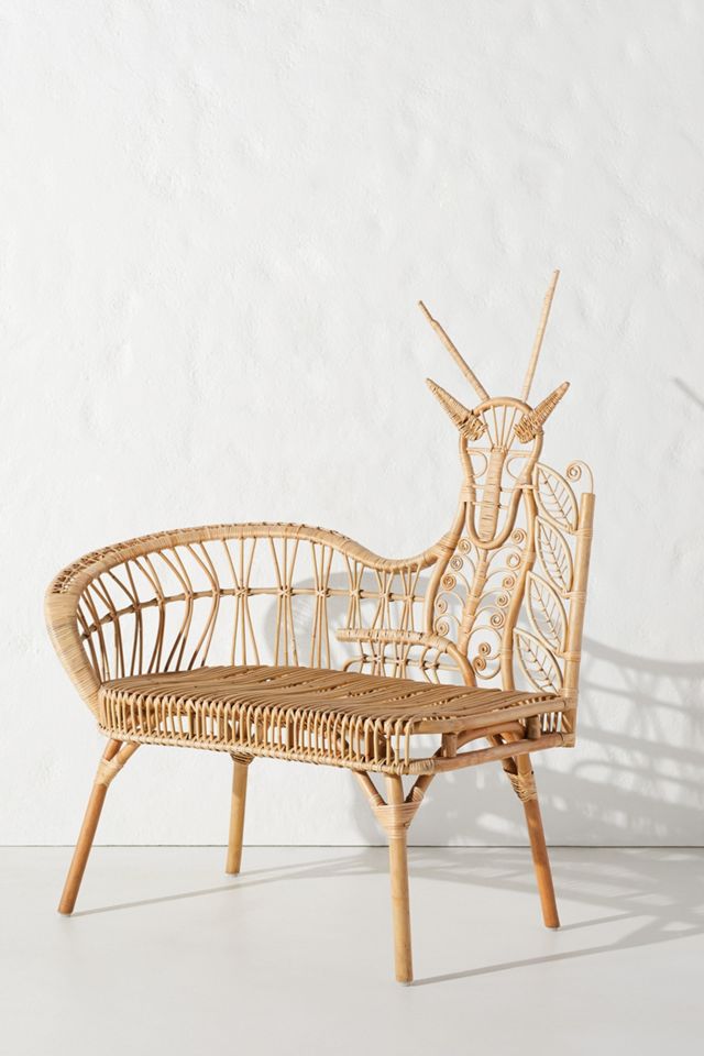 Springbok Rattan Bench, Left | AnthroLiving
