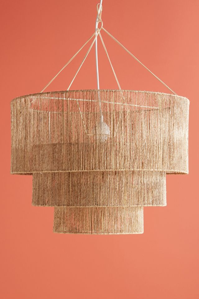 Tiered Jute Pendant | Anthropologie