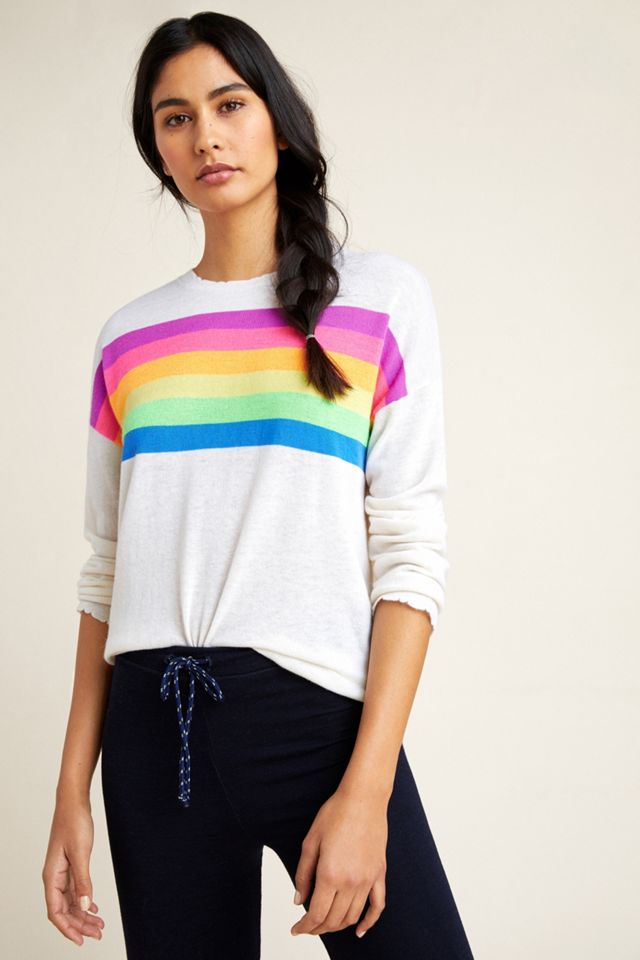 Sundry Rainbow-Striped Sweater | Anthropologie