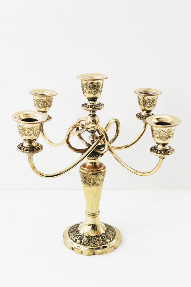Coppermill Kitchen French Brass Candlelabra | Anthropologie