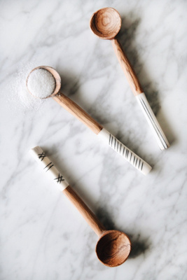Connected Goods Wild Olive Wood Sugar Spoon Set | AnthroLiving