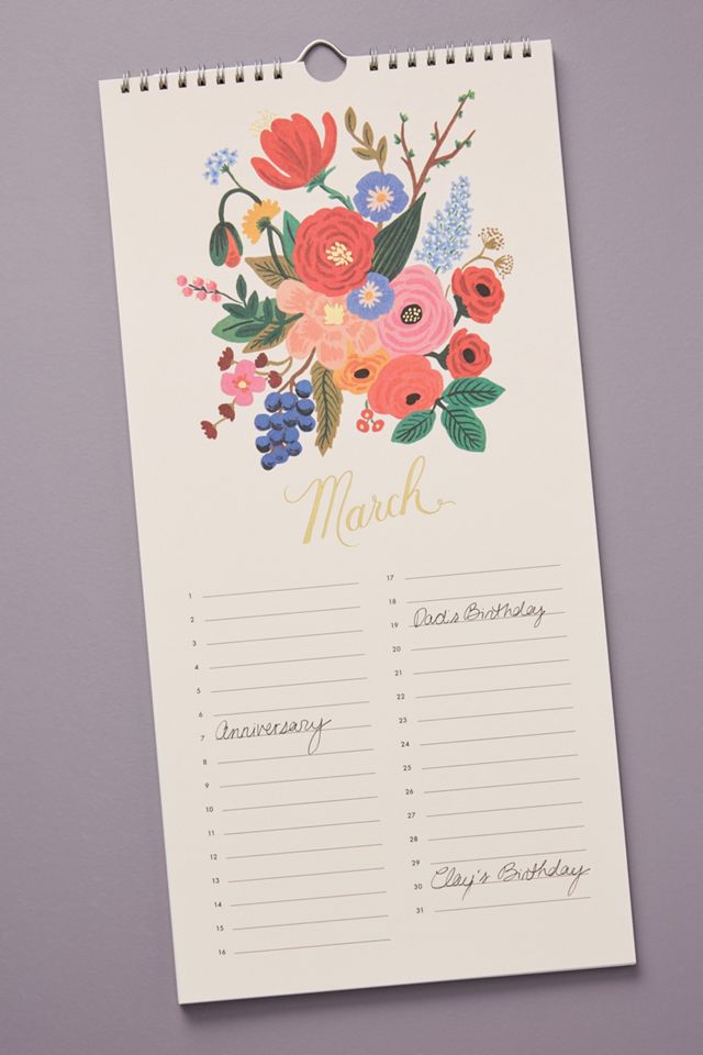 Rifle Paper Co. Celebration Calendar | AnthroLiving