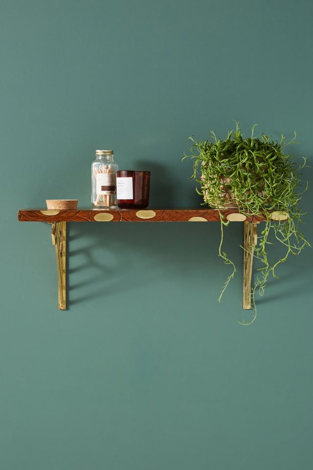 Norma Brass Inlay Shelf | Anthropologie
