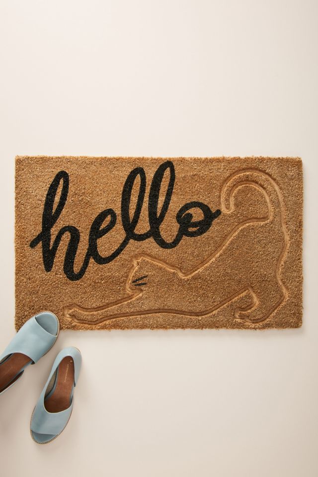 Stretching Cat Doormat | Anthropologie