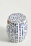 Indigo-Striped Ceramic Stool | Anthropologie UK