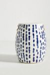 Indigo-Striped Ceramic Stool | Anthropologie UK