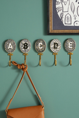 Imogen Monogram Hook | Anthropologie