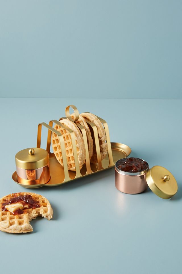 Evie Toast Rack + Jam Jar Set | Anthropologie