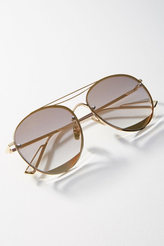 Stay Golden Aviator Sunglasses | Anthropologie