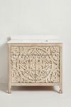 Handcarved Lombok Single Bathroom Vanity | Anthropologie