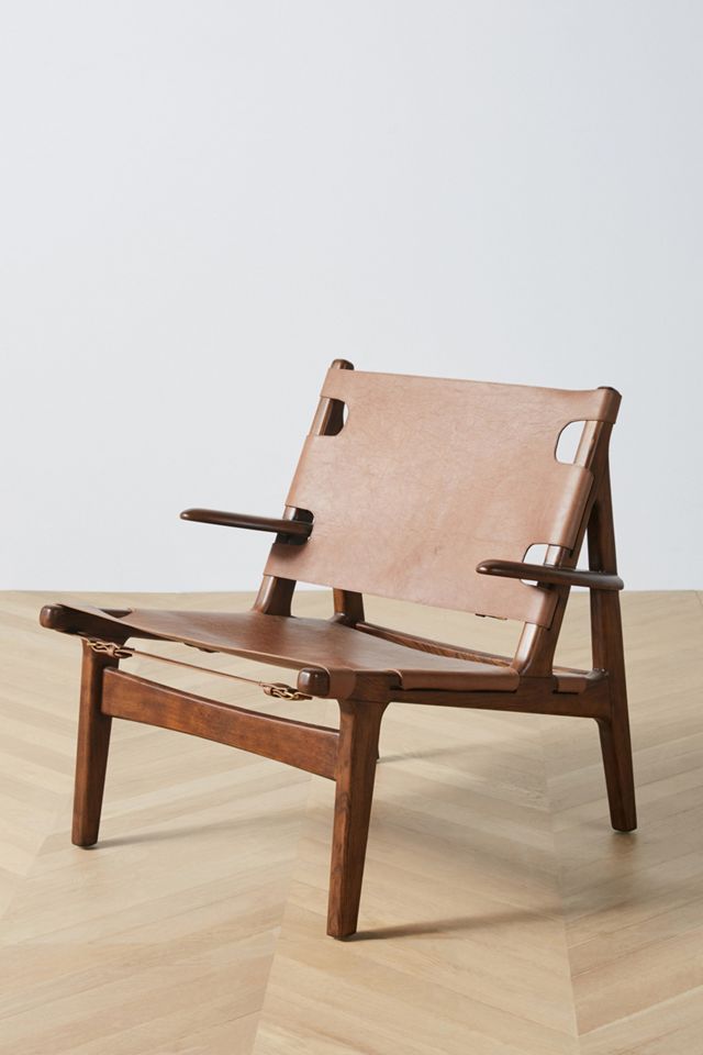 Leather sling chair anthropologie store