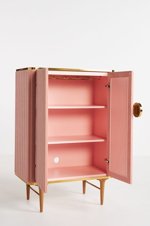 Pink bar cabinet store