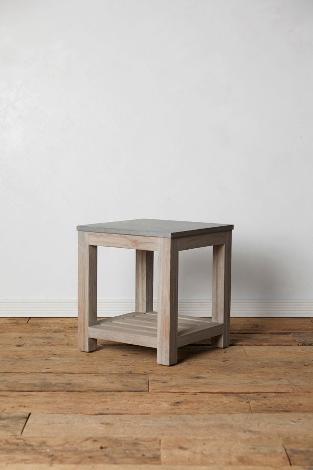 Stone + Teak End Table | AnthroLiving