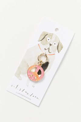 Peace Sign Dog Collar Charm | Anthropologie