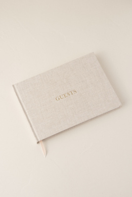 Linen Guest Book | Anthropologie