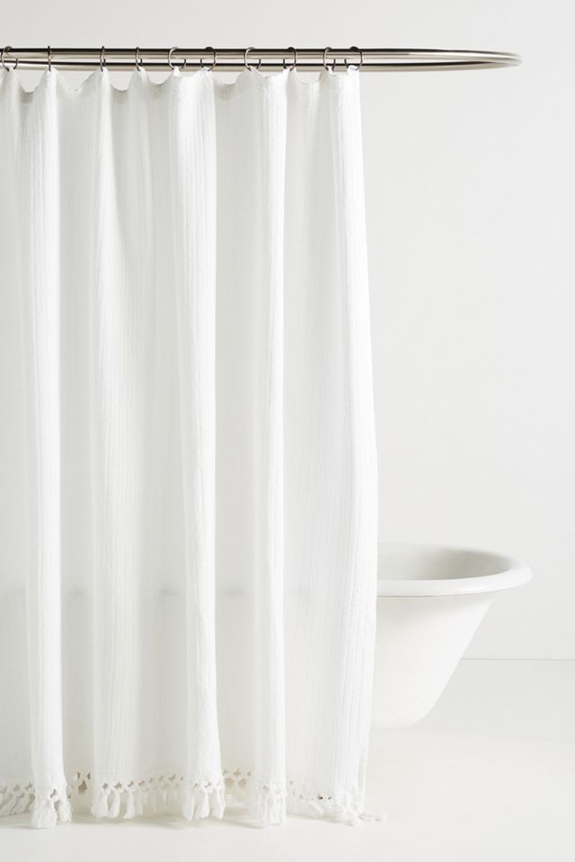 Fringed Marnie Shower Curtain | AnthroLiving