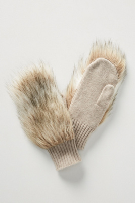 Faux Fur Mittens | Anthropologie