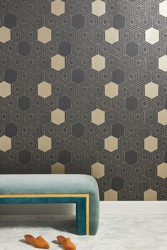 Momentum Geometric Textured Wallpaper | Anthropologie
