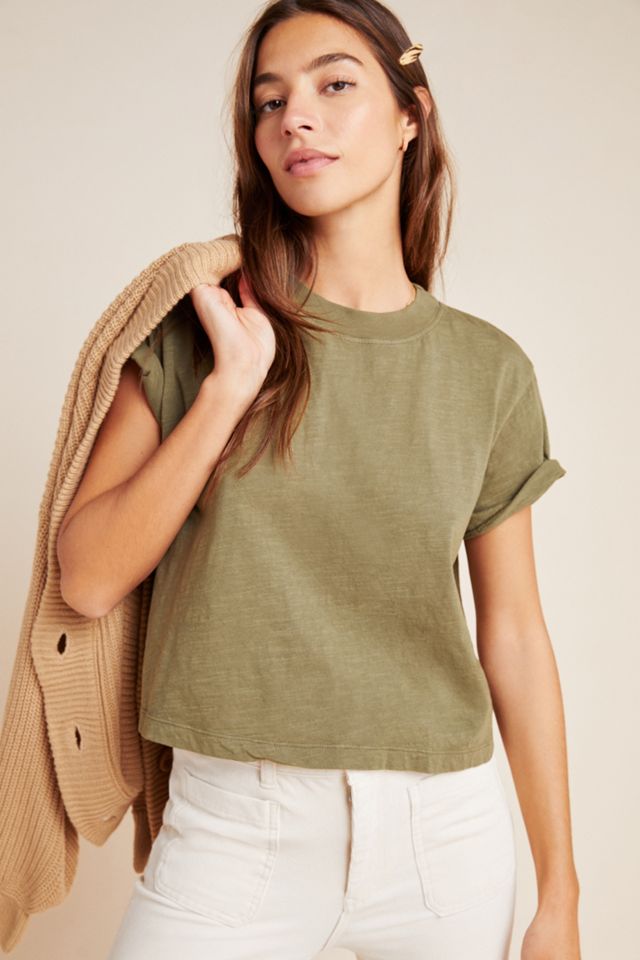 Sabel Cropped Tee | Anthropologie