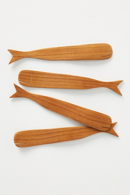 Set of 4 Walter Whale Spatulas | Anthropologie UK