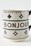 Bistro Tile Bonjour Mug | Anthropologie